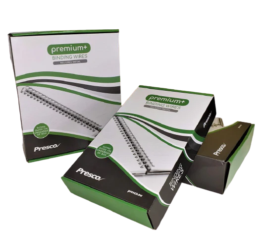 Presco Premium Binding Wires 2:1 Pitch A5 Wiro - 16 Loops – Colbrook ...